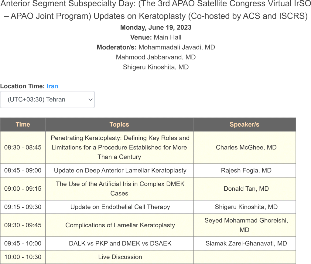 The 3rd APAO Satellite Congress Virtual | APAO